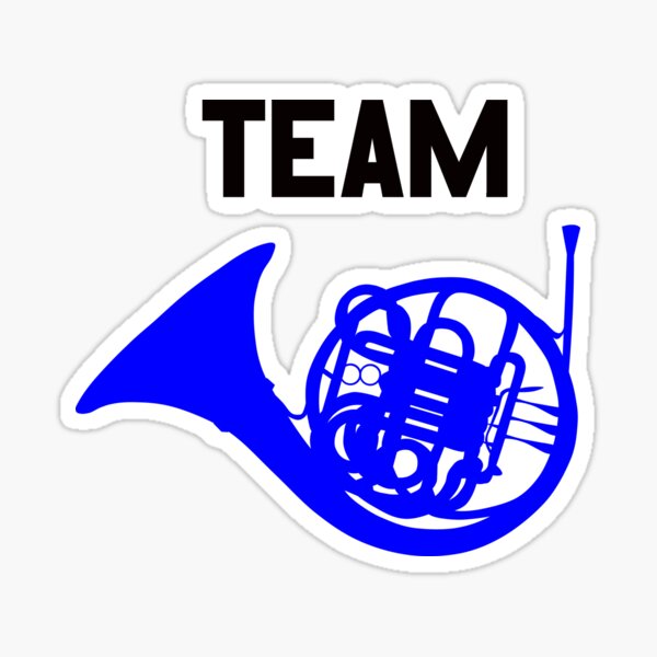 "Team Blue French Horn – Ted, Robin, HIMYM" Sticker for Sale by ...