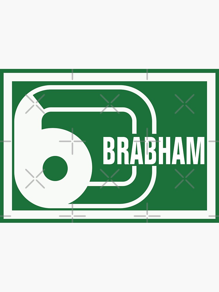 "Logo of the vanished Brabham racing team" Sticker for Sale by Purple ...