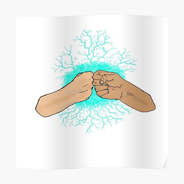 "Power Fist Bump" Poster for Sale by JKatDesigns | Redbubble