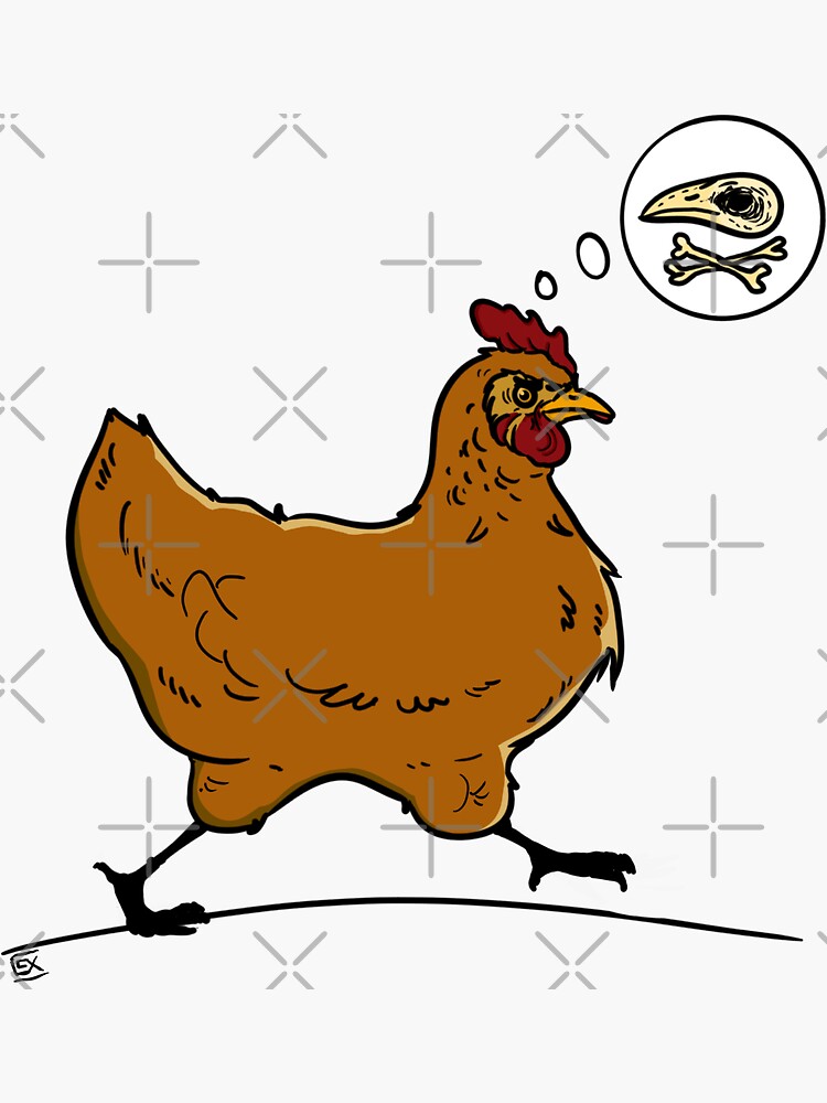 "grumpy chicken" Sticker for Sale by PurpLexArt | Redbubble