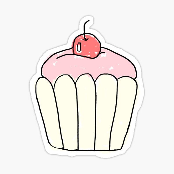 "fancy pink cupcake" Sticker for Sale by yeoubi17 | Redbubble