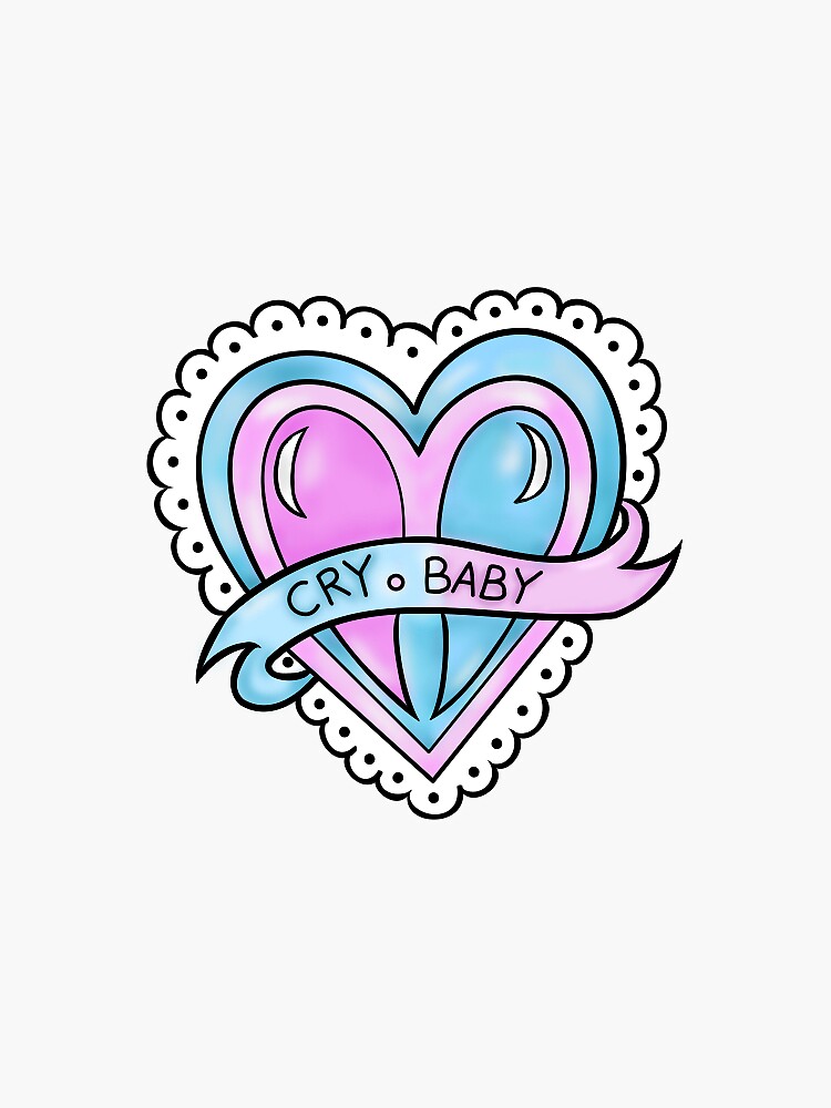 "Cry baby" Sticker for Sale by WeirdoysYass | Redbubble