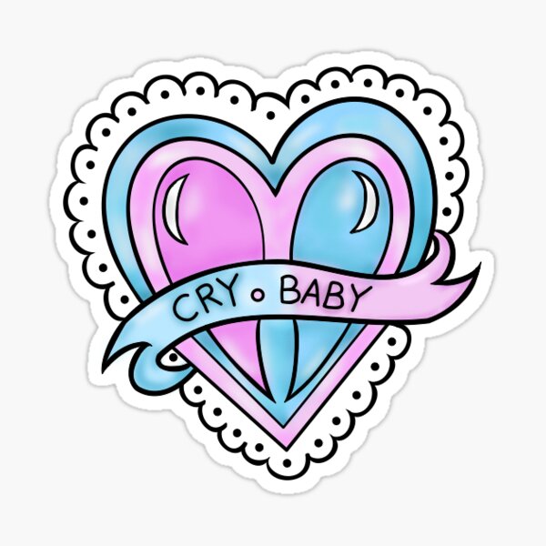 "Cry baby" Sticker for Sale by WeirdoysYass | Redbubble