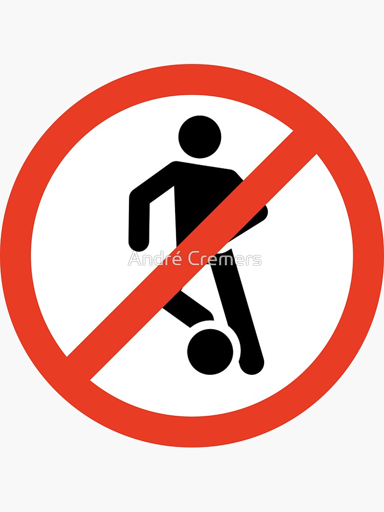 NO FOOTBALL Sticker for Sale by Andre Cremers Redbubble