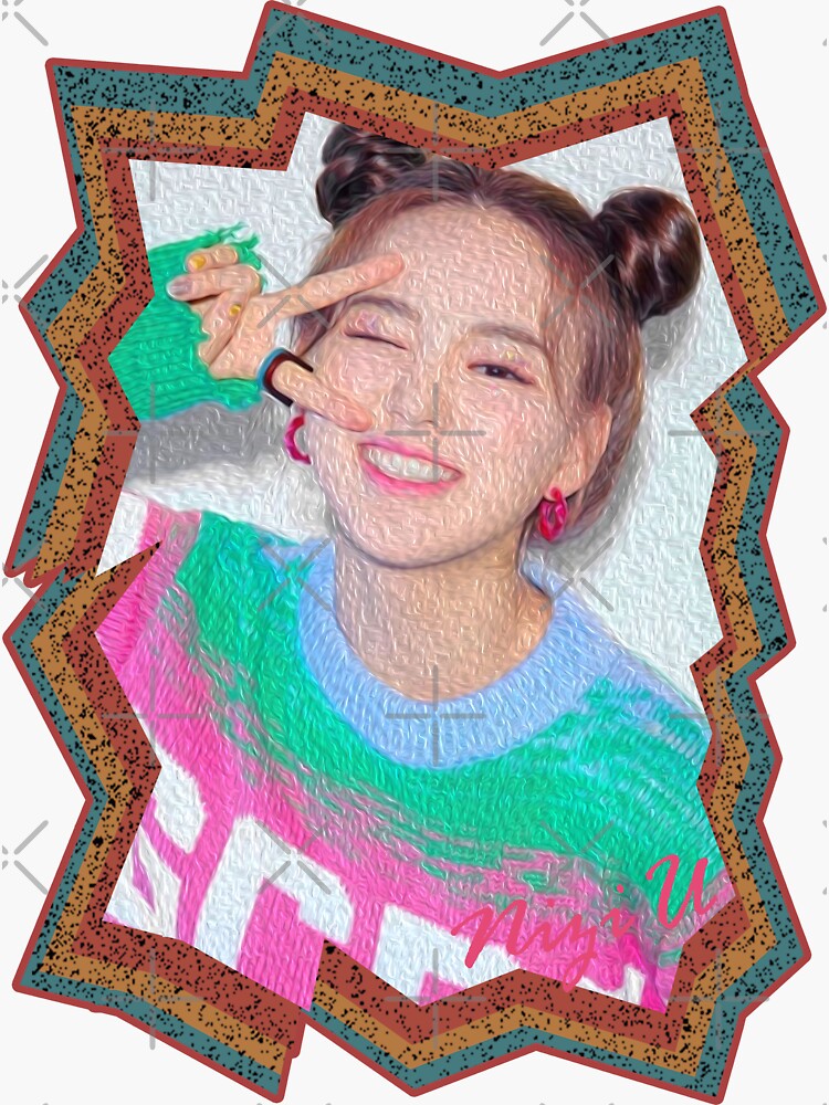 Pegatina «Rio Hanabashi NiziU Rio Korean Kpop Retro Color Diseño de ...