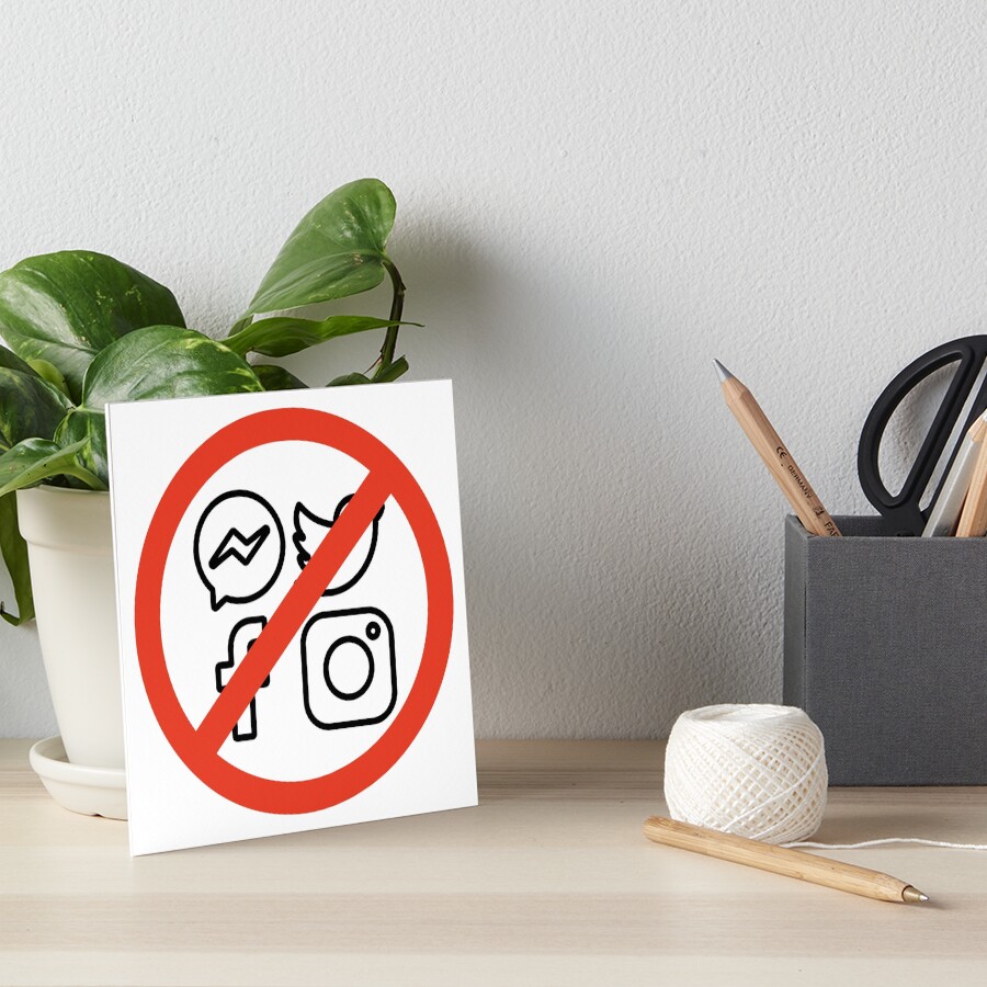 "NO SOCIAL MEDIA" Poster for Sale by André Cremers | Redbubble