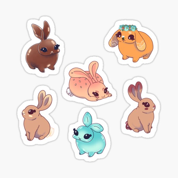 "Bun Bun and Friends!" Sticker for Sale by BunBunsBakery | Redbubble