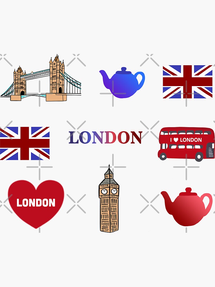 "London Sticker Pack | London life | I love London" Sticker for Sale by ...
