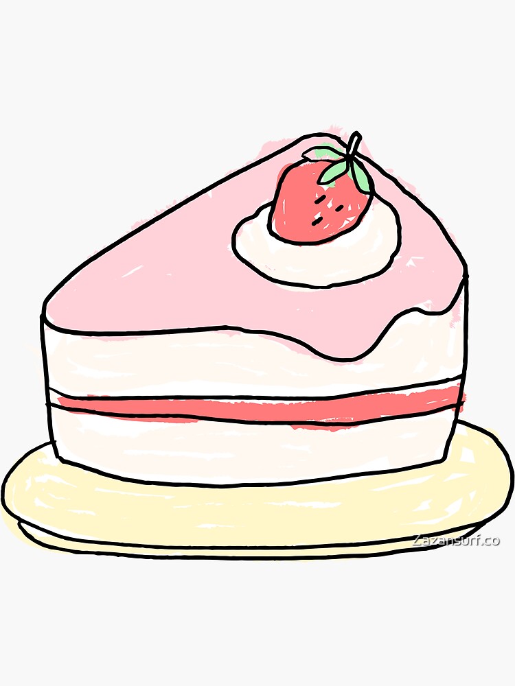 "strawberry cake" Sticker for Sale by yeoubi17 | Redbubble