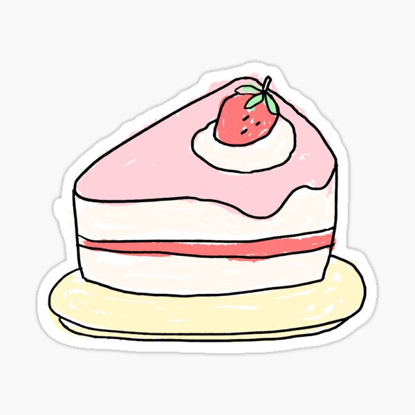 "strawberry cake" Sticker for Sale by yeoubi17 | Redbubble
