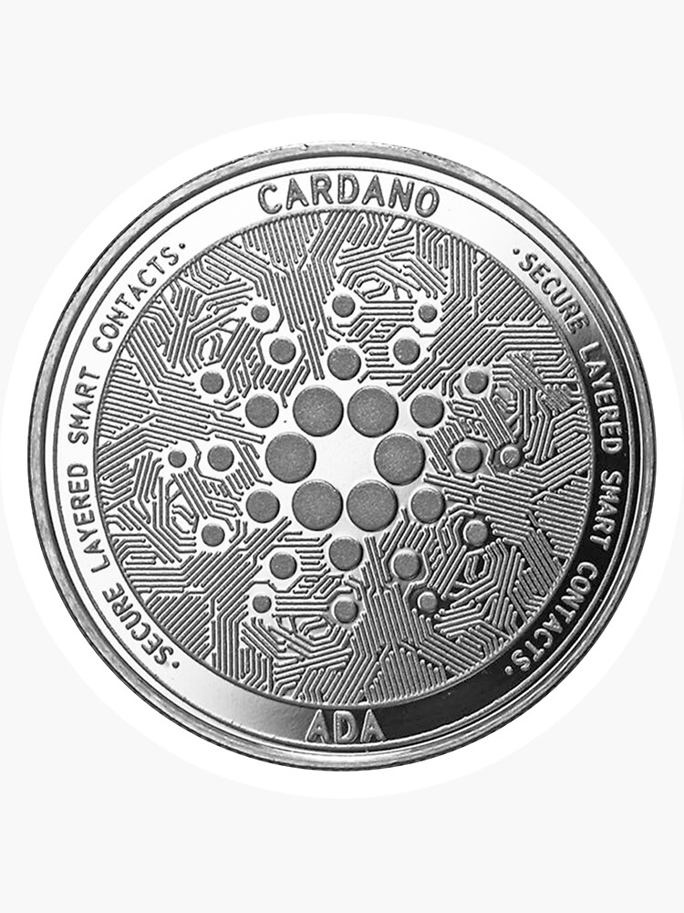 "Cardano Logo Symbol Motherboard Design ADA Coin Sticker" Sticker for ...