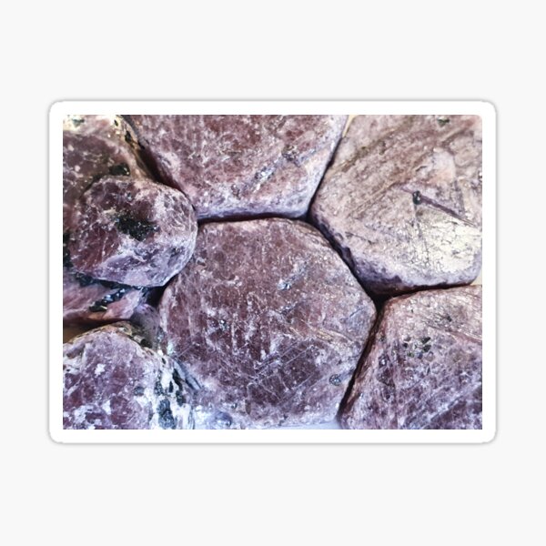 "Dark pink hexagon ruby record keepers. Close up Crystal photography" Sticker for Sale by ...