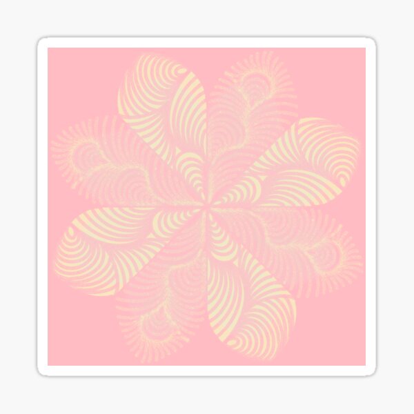 "Preppy pink flowers with aesthetic pastel background sticker" Sticker ...