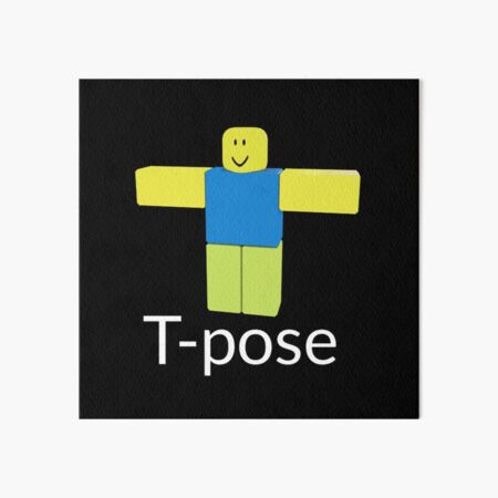 "Roblox Noob T-Pose" Art Board Print by SwoolKanebo | Redbubble