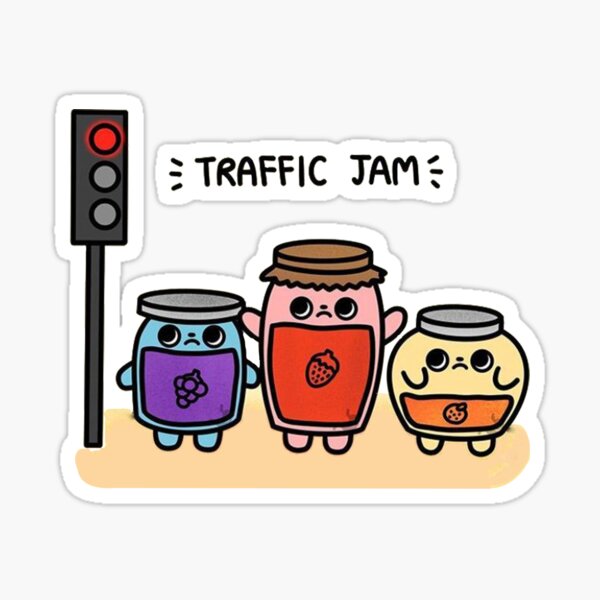 "Traffic Jam Sticker" Sticker for Sale by Create-It | Redbubble