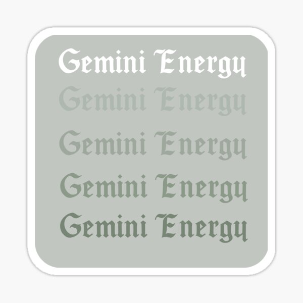 "Gemini Energy " Sticker for Sale by EtherealCompany | Redbubble