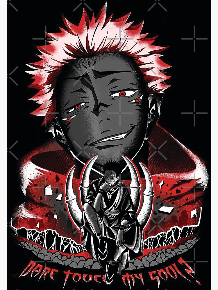 "Sukuna Portrait Art Print, Jujutsu Kaisen Home Decor Wall Hanging ...