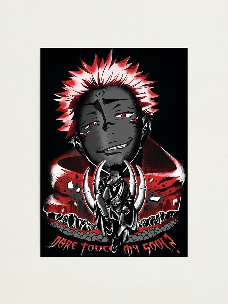 "Sukuna Portrait Art Print, Jujutsu Kaisen Home Decor Wall Hanging ...