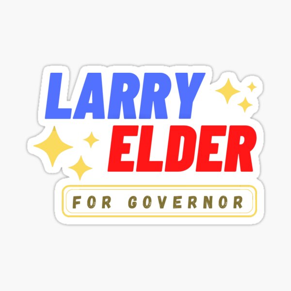 "Larry Elder For Governor" Sticker for Sale by Galaxy-store1 | Redbubble