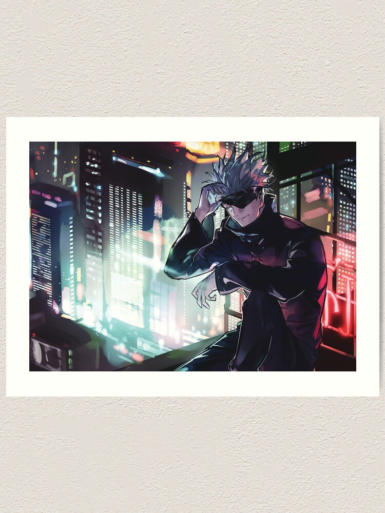 "Anime Satoru Gojo Horizontal Fan Art, Jujutsu Kaisen Fan Art Poster ...