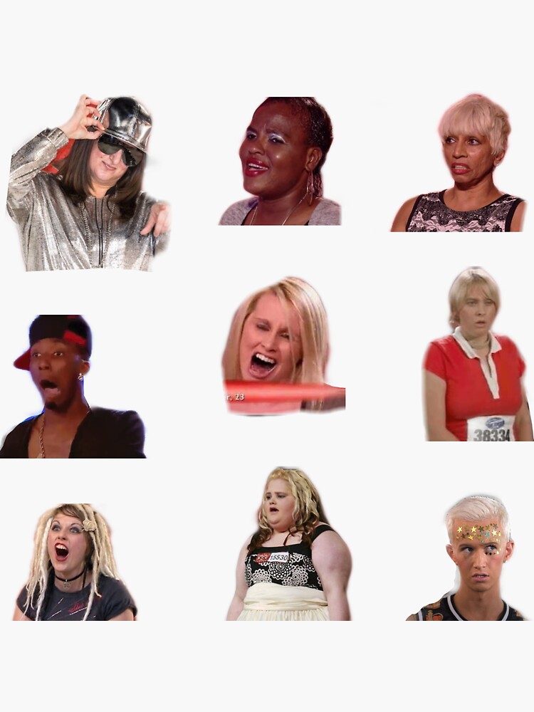 "The X factor funny auditions Meme Sticker pack" Sticker for Sale by ...