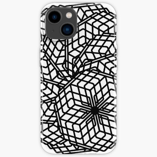 "Cuboid Cube Square Pattern Black and White" iPhone Case for Sale by ...