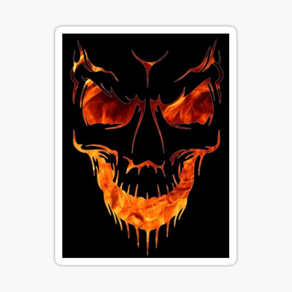 "Ghose Fire skull" Sticker by MultiCubeStudio | Redbubble