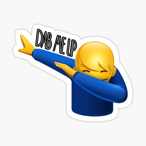 "Dab Me Up Emoji" Sticker for Sale by NuarzDesign | Redbubble