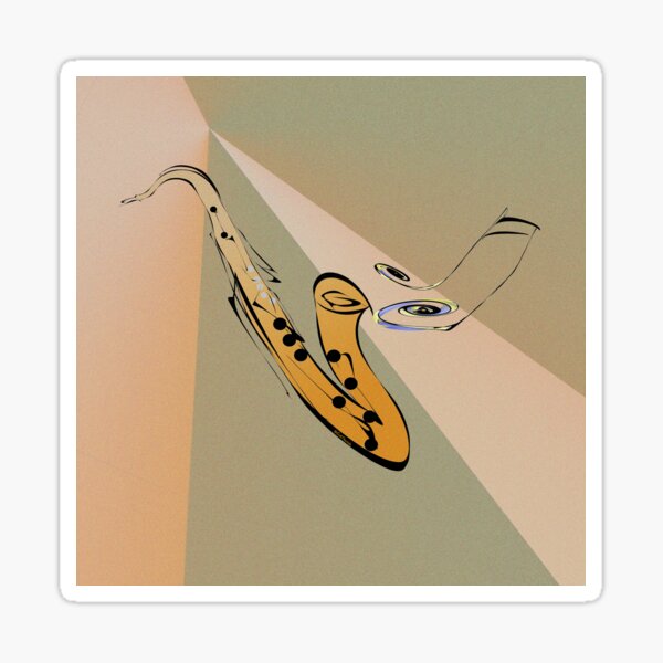 "Saxophone" Sticker by hogarth1 | Redbubble