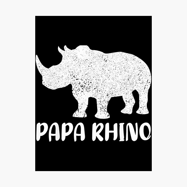 Lámina fotográfica «Hombre Rinoceronte Amante de los animales Papá ...