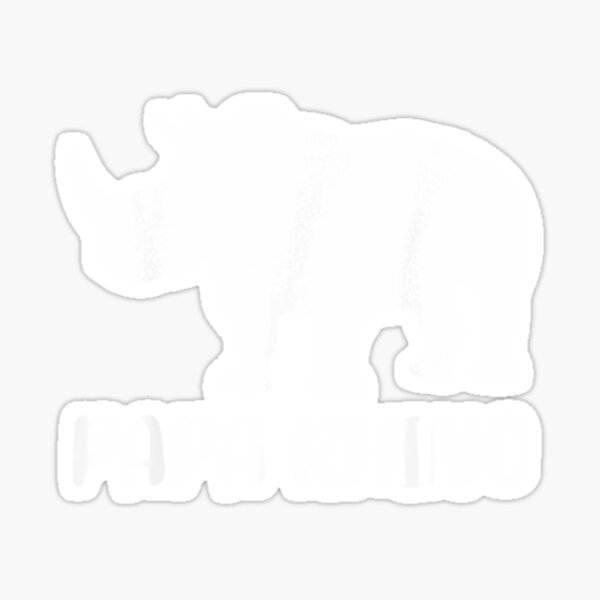 Pegatina «Hombre Rinoceronte Amante de los animales Papá Rinoceronte ...