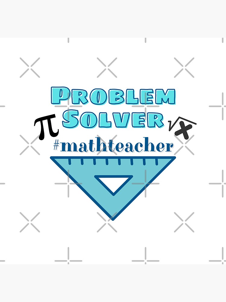"Problem solver math teacher" Sticker for Sale by Bossmommy84 | Redbubble