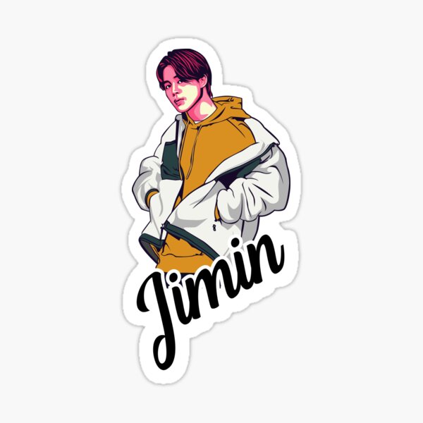 "BTS Jimin" Sticker for Sale by JavaArtArff | Redbubble