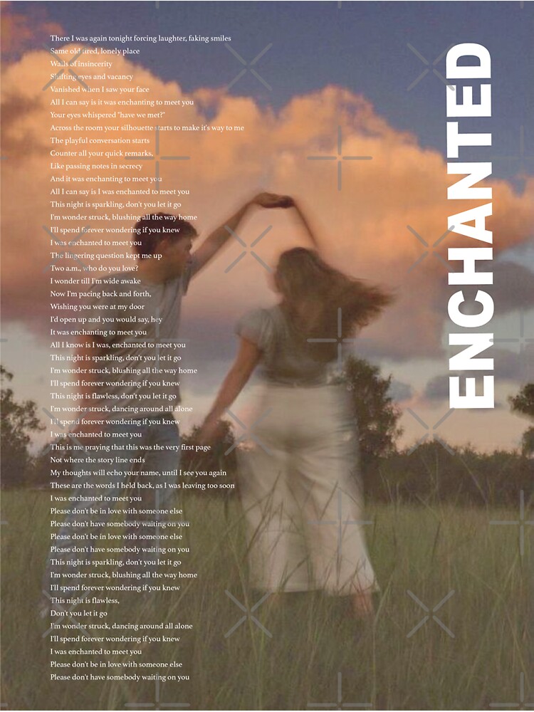 "Enchanted Taylor Swift Poster" Sticker for Sale by MaddieGuyton ...