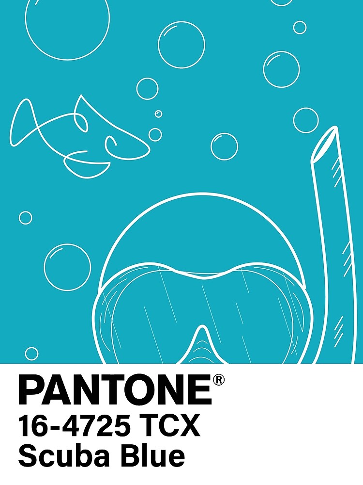 "Pantone: Scuba Blue" Poster for Sale by natnatgarcia | Redbubble