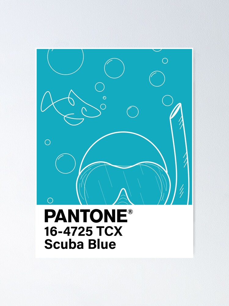 "Pantone: Scuba Blue" Poster for Sale by natnatgarcia | Redbubble