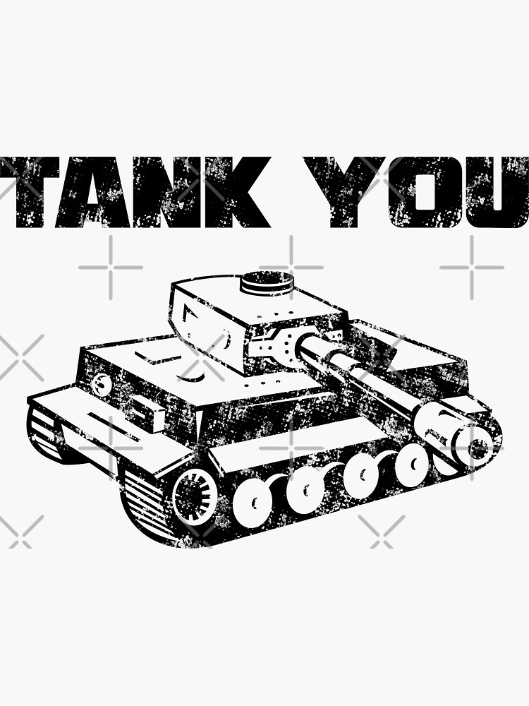 "Tank You Iconic Panzer Tiger Gift" Sticker for Sale by GCFULLA | Redbubble