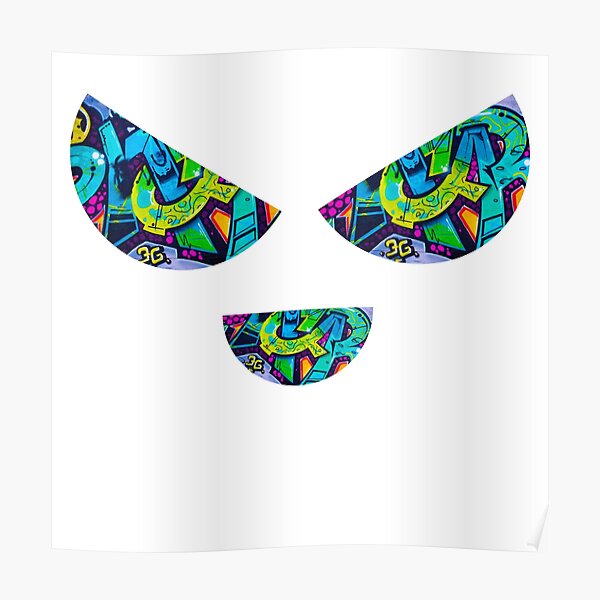 "Colorful graffiti face shape- graffiti aesthetic style" Poster by Red ...