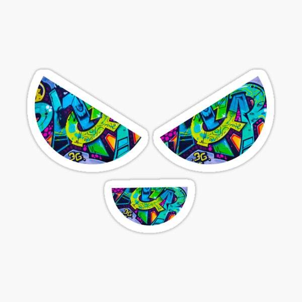 "Colorful graffiti face shape- graffiti aesthetic style" Sticker for ...