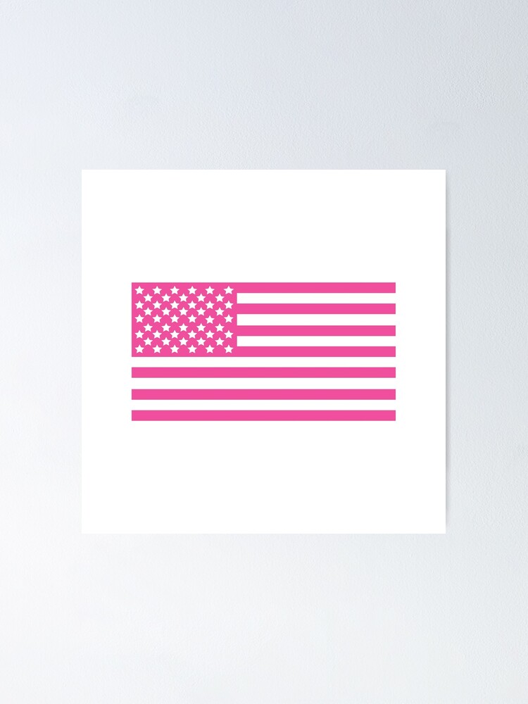 "American Flag Pink" Poster for Sale by Charislit | Redbubble