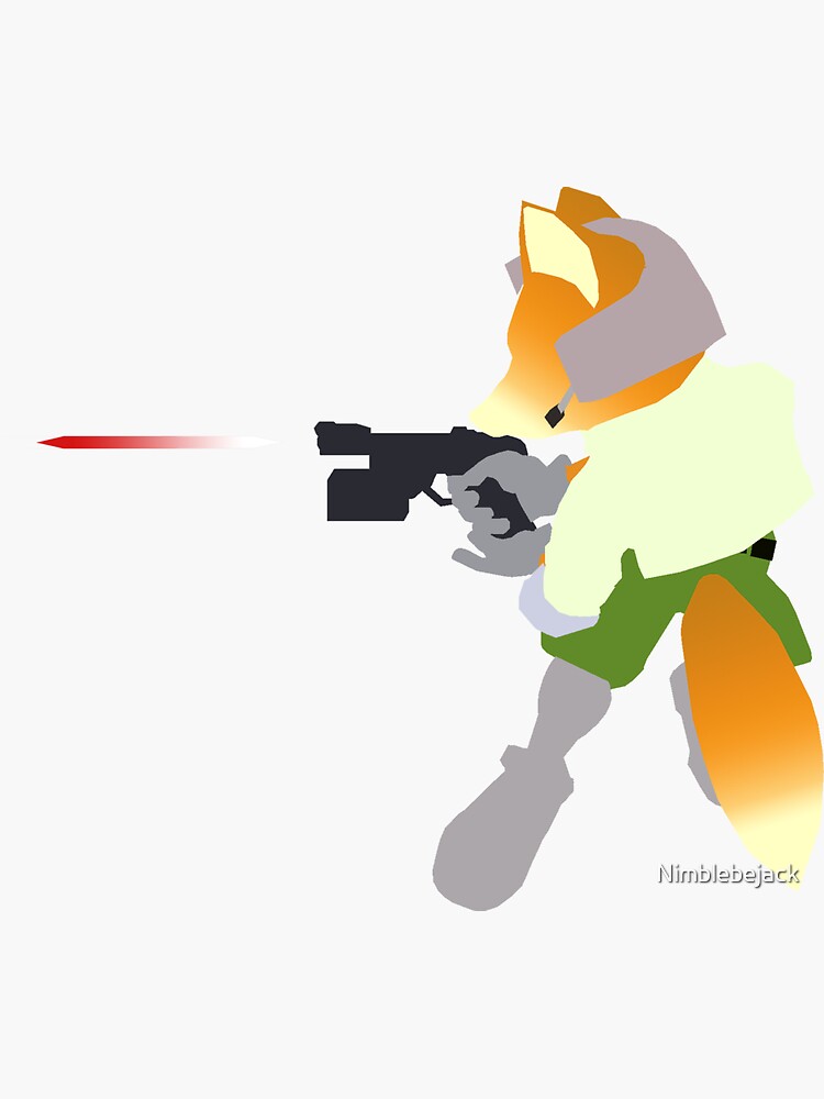 "Fox Blaster" Sticker for Sale by Nimblebejack | Redbubble