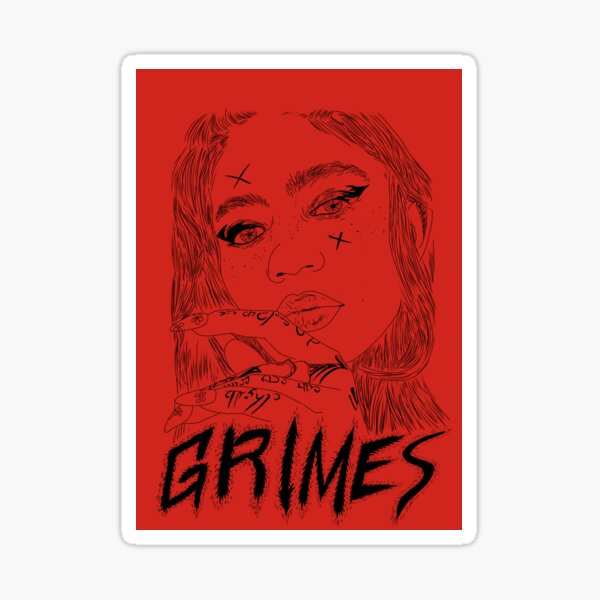 "Grimes art " Sticker for Sale by artbystargirl | Redbubble