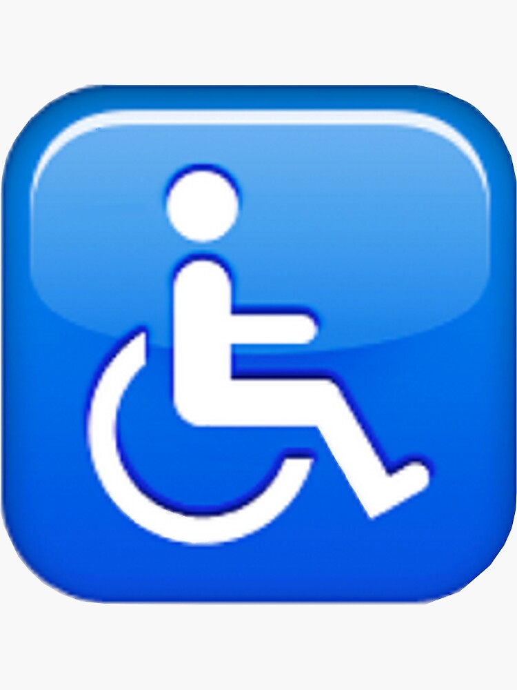 "Handicap Emoji" Sticker by Bandobeaver | Redbubble