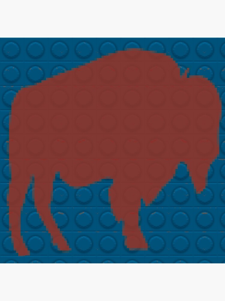 "Red Buffalo Block Merch" Poster by PopPucks | Redbubble