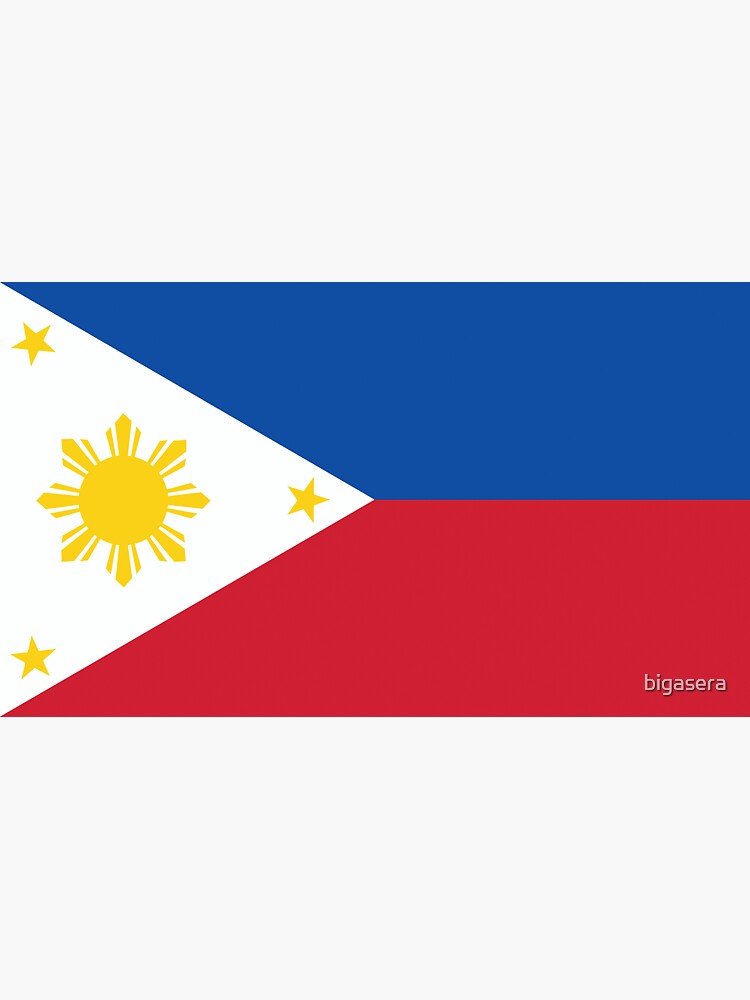 "Philippine Flag (Horizontal)" Sticker for Sale by bigasera | Redbubble