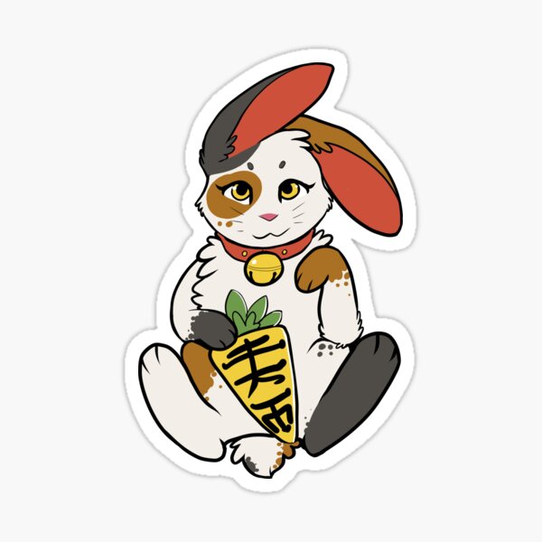 "Lucky Rabbit" Sticker for Sale by plsfeedthebear | Redbubble