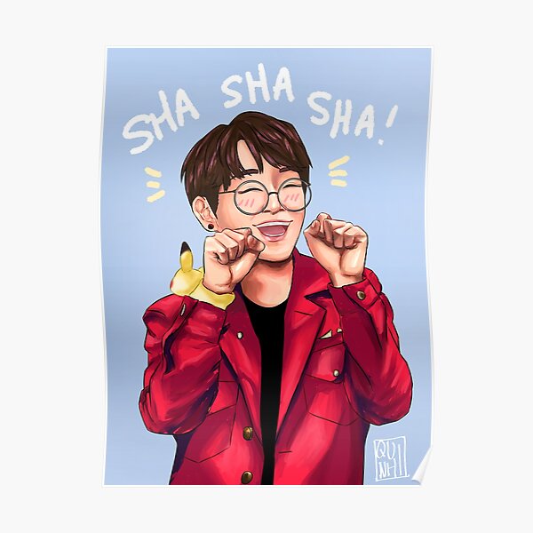 "jungkook - sha sha sha!" Poster by quinhi | Redbubble