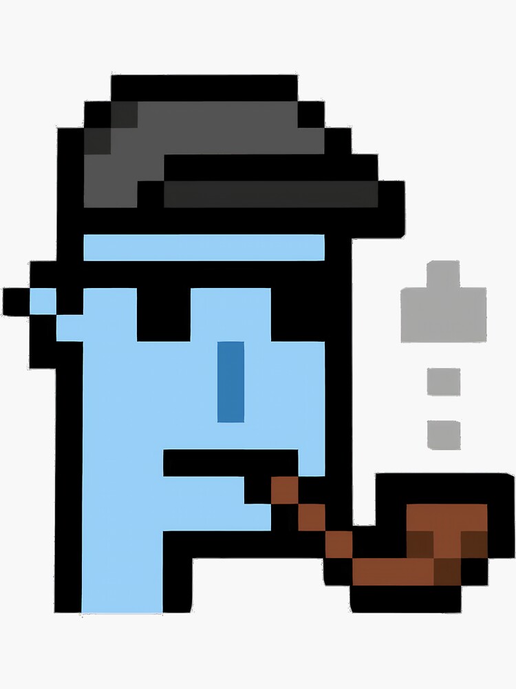 "CryptoPunk #7804 NFT Merch" Sticker for Sale by TheThriftStore | Redbubble