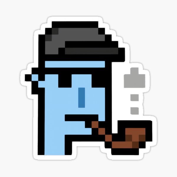 "CryptoPunk #7804 NFT Merch" Sticker for Sale by TheThriftStore | Redbubble