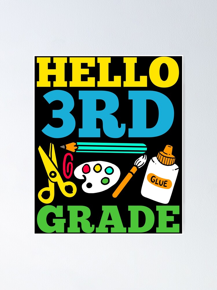"3rd Grade First Day Back to School" Poster by Mealla | Redbubble